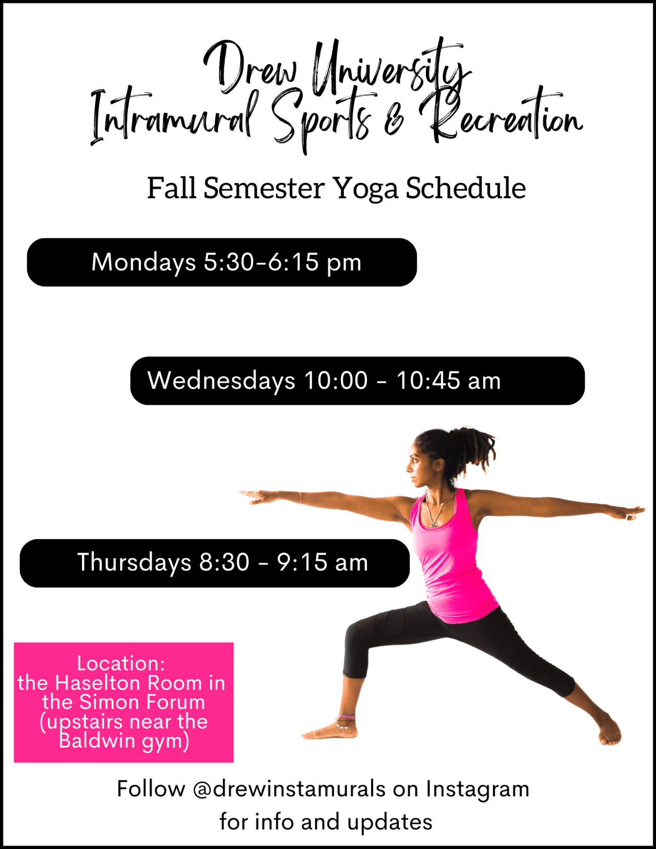 Intramural Activities & Classes | Drew University